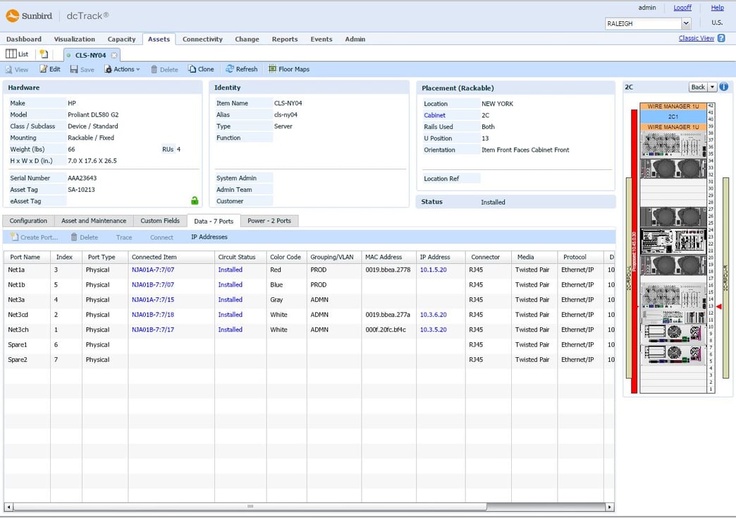 Data Center Asset Management